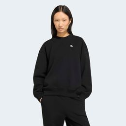 Damen Sweatshirt "ESSENTIALS CREW LONG FLEECE OS", schwarz, Gr. S, adidas originals, Obermaterial: 82% Baumwolle, 18% Polyester, Sweatshirts, mit