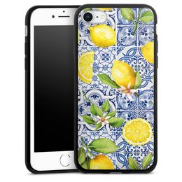 DeinDesign iPhone SE (2020) Handy Slim Case extra d&uuml;nn Silikon Handyh&uuml;lle schwarz H&uuml;lle Muster Greece Lemon Silikon Slim Case