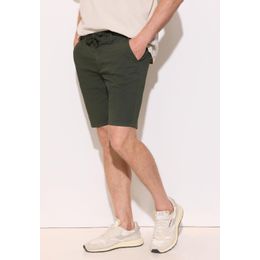 Street One MEN Herren Shorts, gr&uuml;n, Gr. 36, unifarben, Web, 98% Baumwolle, 2% Elasthan, Hosen, Elastikbund mit Tunnelzug