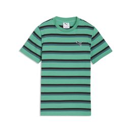 Puma Kinder T-Shirt "Essentials Gestreiftes T-Shirt Jugendliche", gr&uuml;n, Gr. 152, gestreift, Obermaterial: 100% Baumwolle. Rippe: 71% Baumwolle, 29%