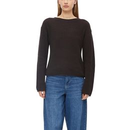 s.Oliver Damen Strickpullover, braun, Gr. 42, unifarben, Strick, Obermaterial: 60% Baumwolle, 40% Polyacryl, Pullover, mit Rundhals und Rollkanten