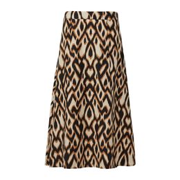 comma, COMMA Skirt female size 48 Beige / Umbra / Black