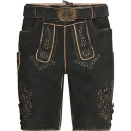 Hammerschmid Kurze Lederhose Passau Schwarz/Braun (Gr&ouml;&szlig;e: 50)