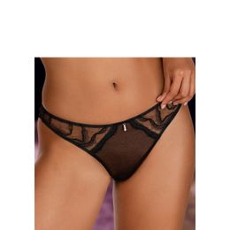 Lascana Damen String, Gr. 36, schwarz, Spitze, Obermaterial: 81% Polyamid, 19% Elasthan, Unterhosen, aus hauchzarter Spitze mit edlem