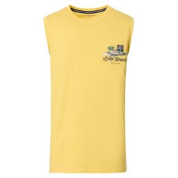 Casamoda Herren Tanktop "Casamoda Tanktop Print", gelb, Gr. L, 100% Baumwolle, Tops