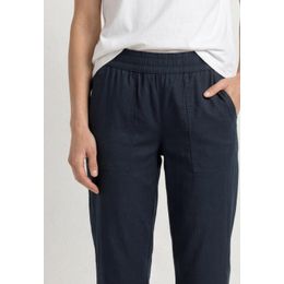 Street One Damen Stoffhose, blau, Gr. 46, unifarben, Web, 66% Baumwolle, 30% Polyester, 4% Elasthan, Hosen, im elastischen Materialmix