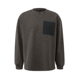 QS Sweatshirt Herren Gr&ouml;&szlig;e L mokka / schwarz