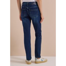 Cecil Damen Comfort-fit-Jeansdunkelblau wash, Gr. 33, unifarben, Jeans, 76% Baumwolle, 22% Polyester, 2% Elasthan, Jeans, Middle Waist
