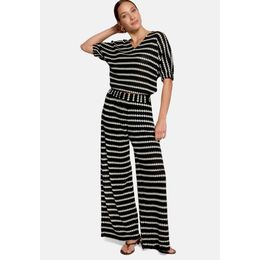 Zero Damen Schlupfhose "Damen gerader Schnitt", schwarz-wei&szlig;, Gr. 38, Obermaterial: 76% Polyester, 17% Viskose, 7% Baumwolle. Futter: 70% Viskose,