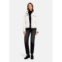 AMBER & JUNE AMBER & JUNE Damen Sommerjacke "Damen mit Stehkragen", wei&szlig;, Gr. 36, Obermaterial: 100% Polyester. Besatz: 45% Viskose, 37% Polyester, 10% Modal, 8%