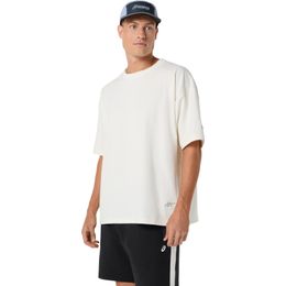 asics Herren Trainingsshirt "asics TRACK CLUB HERITAGE RELAXED TEE"cream, Gr. XXL, Obermaterial: 60% Baumwolle, 40% Polyester, Shirts, mit asics