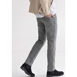 Street One MEN Herren Slim-fit-Jeansmid grau random wash, Gr. 34, unifarben, Jeans, 98% Baumwolle, 2% Elasthan, Jeans, Middle Waist