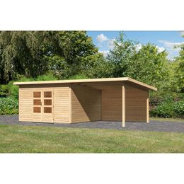 Karibu Gartenhaus-Set 'Fortheim 5' Fichtenholz naturbelassen 229,5 x 665 x 369 cm