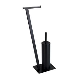 Wenko Stand WC-Garnitur 'Lirio' 2-in-1 matt schwarz