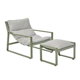 Liegesesselset 'Lynn' Aluminium gr&uuml;n 2-teilig