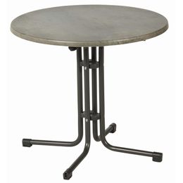 Acamp Gartentisch 'Piazza' klappbar Stahl/Holz &Oslash; 80 x 72 cm