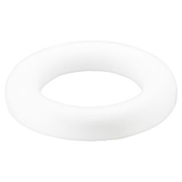 Glorex Styroporkranz wei&szlig; flach &Oslash; 17 cm