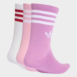 Damen Sportsocken "3-STREIFEN CREW 3ER-PACK", adidas originals, Gr. M, bunt, Obermaterial: 49% Baumwolle, 48% Polyester, 2% Elasthan, 1% Polyamid,