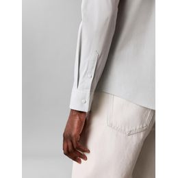 Calvin Klein Herren Langarmhemd "LONG SLEEVE SOLID STRETCH SLIM SHIRT", wei&szlig;, Gr. S, Web, Obermaterial: 96% Baumwolle, 4% Elasthan, Hemden, slim fit,