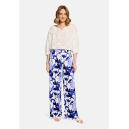 Betty Barclay Damen Schlupfhose "Damen mit Eingrifftaschen", blau, Gr. 46, Jersey, Obermaterial: 95% Polyester, 5% Elasthan, Hosen