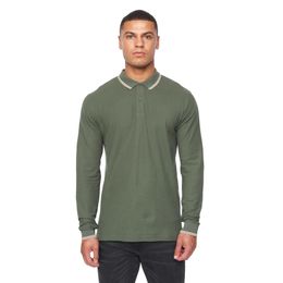 Duck and Cover - "Roxberry" Poloshirt f&uuml;r Herren Lang&auml;rmlig (Tannengr&uuml;n)