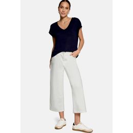 Zero Damen T-Shirt "Damen mit V-Ausschnitt", blau, Gr. 34, Jersey, Obermaterial: 55% Viskose, 45% Polyester, Shirts, Material