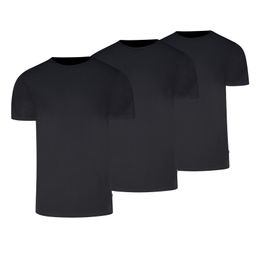 Levi's LEVI'S Herren T-Shirt "LEVIS MEN SOLID CREW 3P", Gr. XLschwarz, Strick, Obermaterial: 95% Baumwolle, 5% Elasthan, Shirts, mit Rundhalsausschnit und