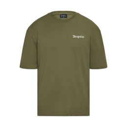 DROPSIZE Herren T-Shirt "Dropsize Herren Heavy Oversize Embo T-Shirt", gr&uuml;n, Gr. XS, bedruckt, 100% Baumwolle, Shirts