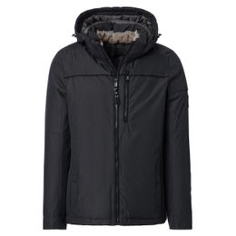 Casamoda Herren Winterjacke, schwarz, Gr. XL, unifarben, Web, Obermaterial: 100% Polyester, Jacken, mit Kapuze und Rei&szlig;verschluss