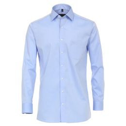 Casamoda Herren Businesshemd "Casamoda Businesshemd Langarm uni", blau, Gr. 43, unifarben, 100% Baumwolle, Hemden