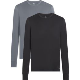 NIKE UNDERWEAR Herren Langarmshirt, Gr. M, schwarz-wei&szlig;, Jersey, Obermaterial: 94% Polyester, 6% Elasthan, unifarben, Shirts,