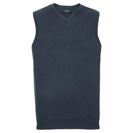 Russel Athletic Russell Collection - Sweatshirt V-Ausschnitt f&uuml;r Herren &Auml;rmellos (Dunkelblau)