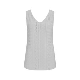 CLOUD 5IVE Damen Klassische Bluse "CLOUD 5IVE Top mit Lochmuster und hinten offen in Wickeloptik", wei&szlig;, Gr. M, 95% Polyester, 5% Elasthan, Blusen