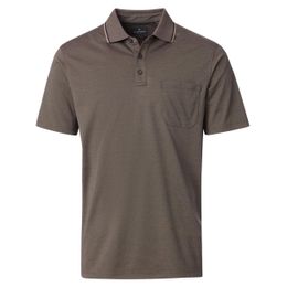 Casamoda Herren Poloshirt "Casamoda Polo-Shirt uni", braun, Gr. L, 55% Baumwolle, 45% Polyester, Shirts