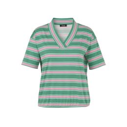 frapp Damen T-Shirt "frapp Shirt", gr&uuml;n, Gr. 54, gestreift, Obermaterial: 47% Baumwolle CO. 47% Modal CMD. 6% Elasthan EL., Shirts, Gro&szlig;e Gr&ouml;&szlig;en