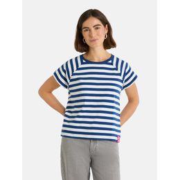 LIEBLINGSST&Uuml;CK LIEBLINGSST&Uuml;CK Damen T-Shirt "TaraEP", blau, Gr. L, gestreift, Single Jersey, Obermaterial: 100% Baumwolle, Shirts, aus reiner Baumwolle, im