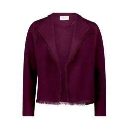 Cartoon Damen Strickjacke "Damen mit Fransen", lila, Gr. 36, Obermaterial: 52% Viskose, 30% Polyester, 18% Polyamid, Strickjacken