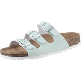 Bio Time Damen Pantolette in schlanker Weite F eisblau Gr&ouml;&szlig;e 39