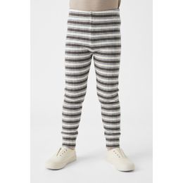 name it M&auml;dchen Leggings "NMMWANG WOOL NEEDLE LONGJOHN NOOS", Gr. 104, grau, Strick, Obermaterial: 100% Wolle, gestreift, Hosen, Wolle, regular fit