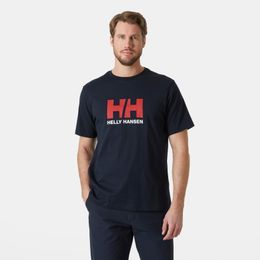 Helly Hansen Herren T-Shirt "HH LOGO T-SHIRT 3.0", blau, Gr. L, bedruckt, unifarben, Jersey, Obermaterial: 100% Baumwolle, Shirts, kurz&auml;rmlig, mit