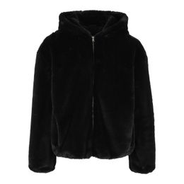 Urban Classics Herren Wintermantel "Urban Classics Full Zip Faux Fur Hoodie", schwarz, Gr. M, 100% Polyester, M&auml;ntel