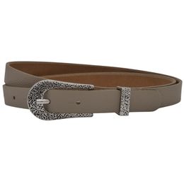 AnnaMatoni Damen Lederg&uuml;rtel "AnnaMatoni Damen Lederg&uuml;rtel in hochwertigem Kunstfell in Leo", beige, Gr. 115, 100% Leder, G&uuml;rtel