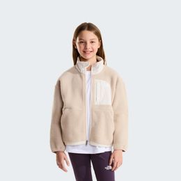 The North Face Kinder Fleecejacke "G YUMIORI OFF-PEAK F/Z JACKET"timeless taupe, wei&szlig; du, Gr. XL, Obermaterial: 100% Polyester, Jacken