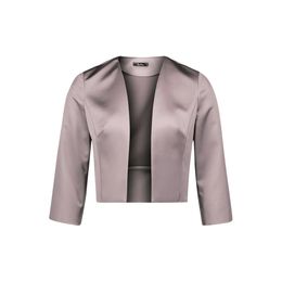 Vera Mont Damen Bolerojacke "Damen mit Kellerfalten", grau, Gr. 46, Satin, Obermaterial: 96% Polyester, 4% Elasthan, Jacken