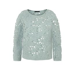 Betty Barclay Damen Strickpullover "Damen mit U-Boot-Ausschnitt", gr&uuml;n, Gr. 48, Strick, Obermaterial: 53% Baumwolle, 32% Polyacryl, 9% Polyester, 6%