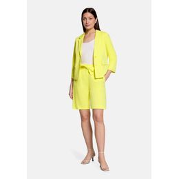 Betty Barclay Damen Shorts "Damen mit Bundfalten", gelb, Gr. 44, Stoff, Obermaterial: 59% Baumwolle, 39% Viskose, 2% Elasthan, Hosen