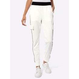 CR&Eacute;ATION L CREATION L Damen Jogger Pants, wei&szlig;, Gr. 40, unifarben, 75% Polyamid, 25% Elasthan, Hosen
