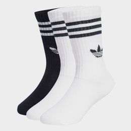 M&auml;dchen Sportsocken "CREW SOCK 3P", adidas originals, Gr. 31, schwarz-wei&szlig;, Obermaterial: 60% Baumwolle, 27% Polyester, 8% Polyamid, 5% Elasthan,