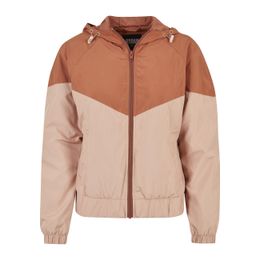 Urban Classics Damen Anorak "Urban Classics Damen Ladies Arrow Windbreaker", braun, Gr. S, mehrfarbig, 100% Polyester, Jacken