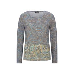 GOLDNER Damen Langarmshirt "Jerseyshirt mit Paisley-Druck", gr&uuml;n, Gr. 40, Obermaterial: 95% Viskose CV. 5% Elasthan EL., Shirts, stretchbequmer Jersey